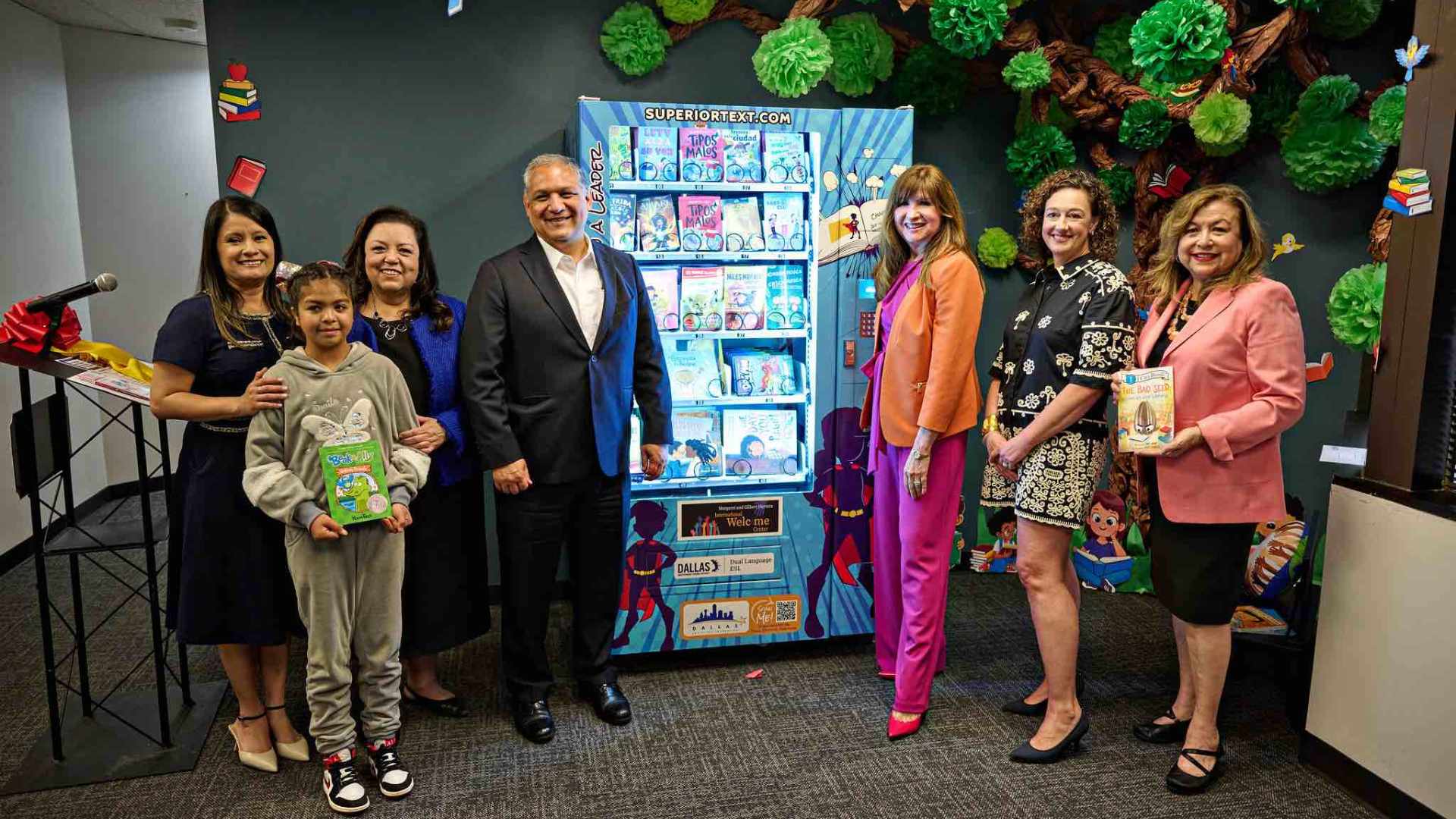 Book Vending Machine Unveiling at the Dallas ISD’s Margaret and Gilbert ...